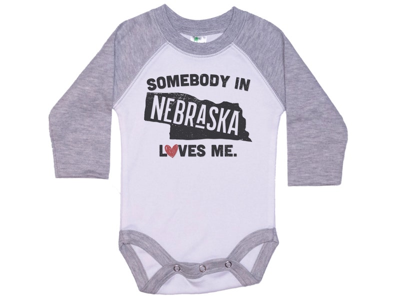 Somebody in Nebraska Loves Me, Nebraska Onesie®, Baby Nebraska Outfit ...