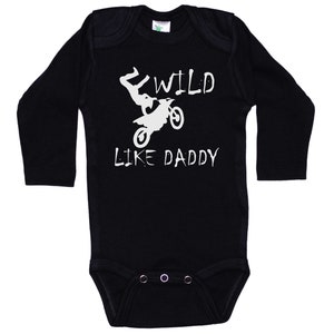 Motocross Onesie®, Wild Like Daddy, Dirt Bike Onesie®, Dirt Bike Bodysuit, Baby Announcement ...