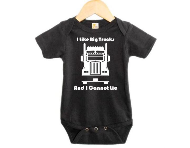 Truck Onesie I Like Big Trucks And I Cannot Lie Baby Truck | Etsy