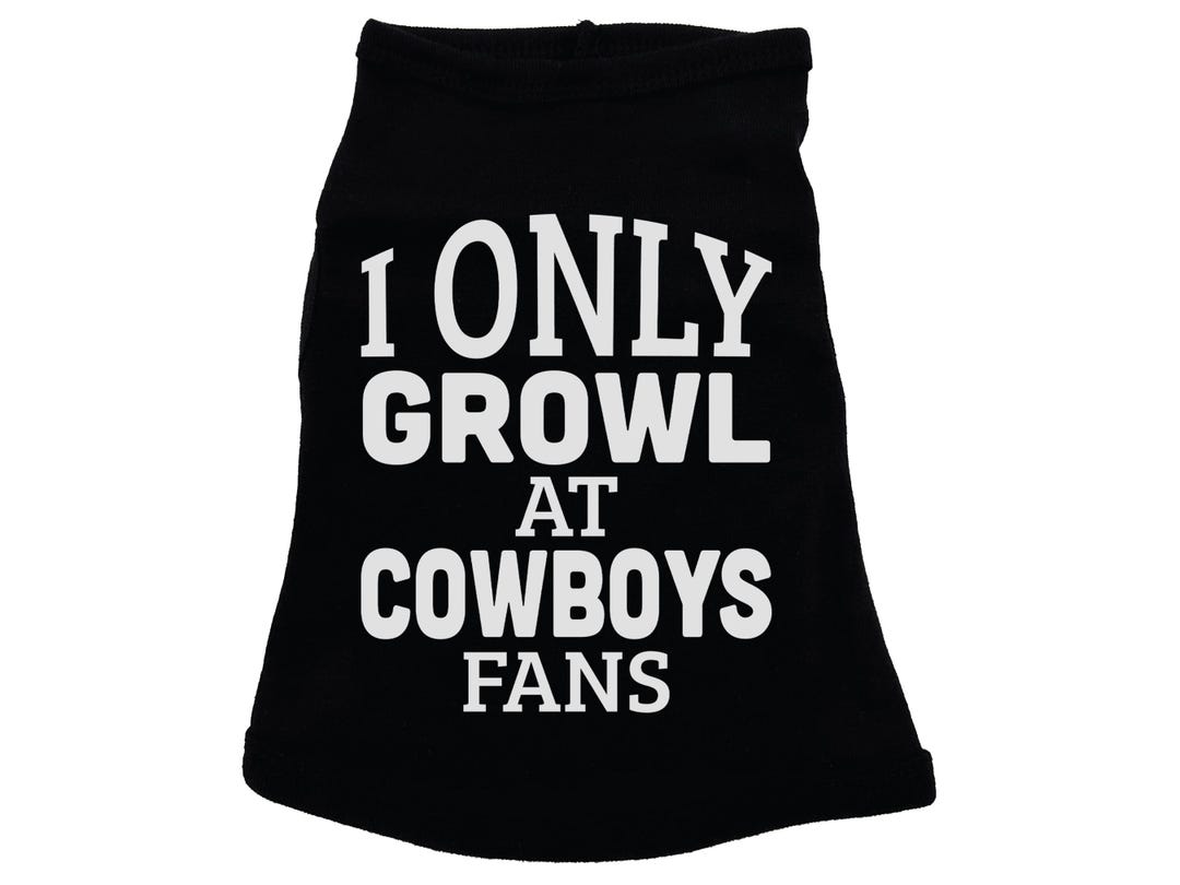 Eagles Dog Shirt, I Only Growl at Cowboys Fans, Sports Dog Shirt ...
