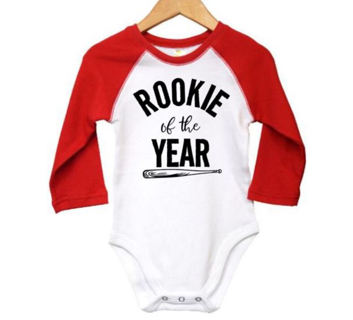 Baseball Onesie Rookie of the Year Baseball Bodysuit Baby - Etsy