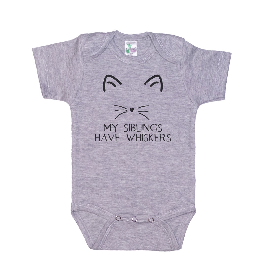 My Siblings Have Whiskers, Cat Onesie®, Cat Bodysuit, Baby Shower, Gift ...