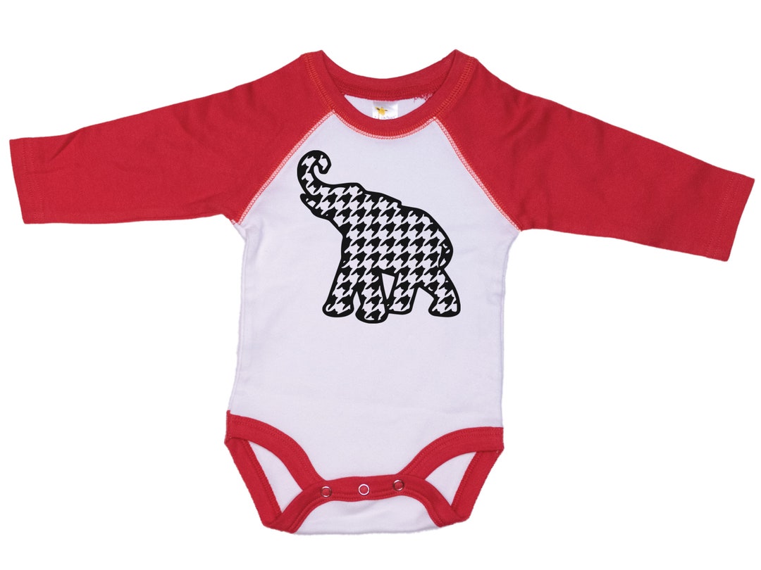 Houndstooth Elephant Onesie®, Elephant Baby Outfit, Alabama Football ...