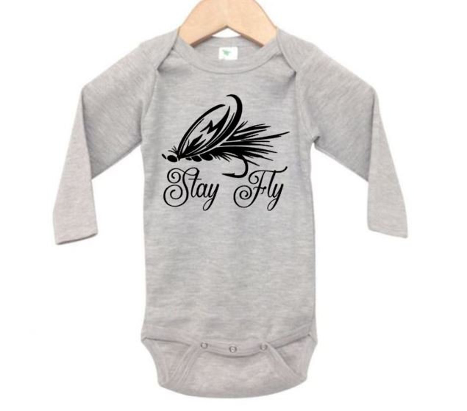 Fly Fishing Onesie Stay Fly Fishing Bodysuit Fishing | Etsy