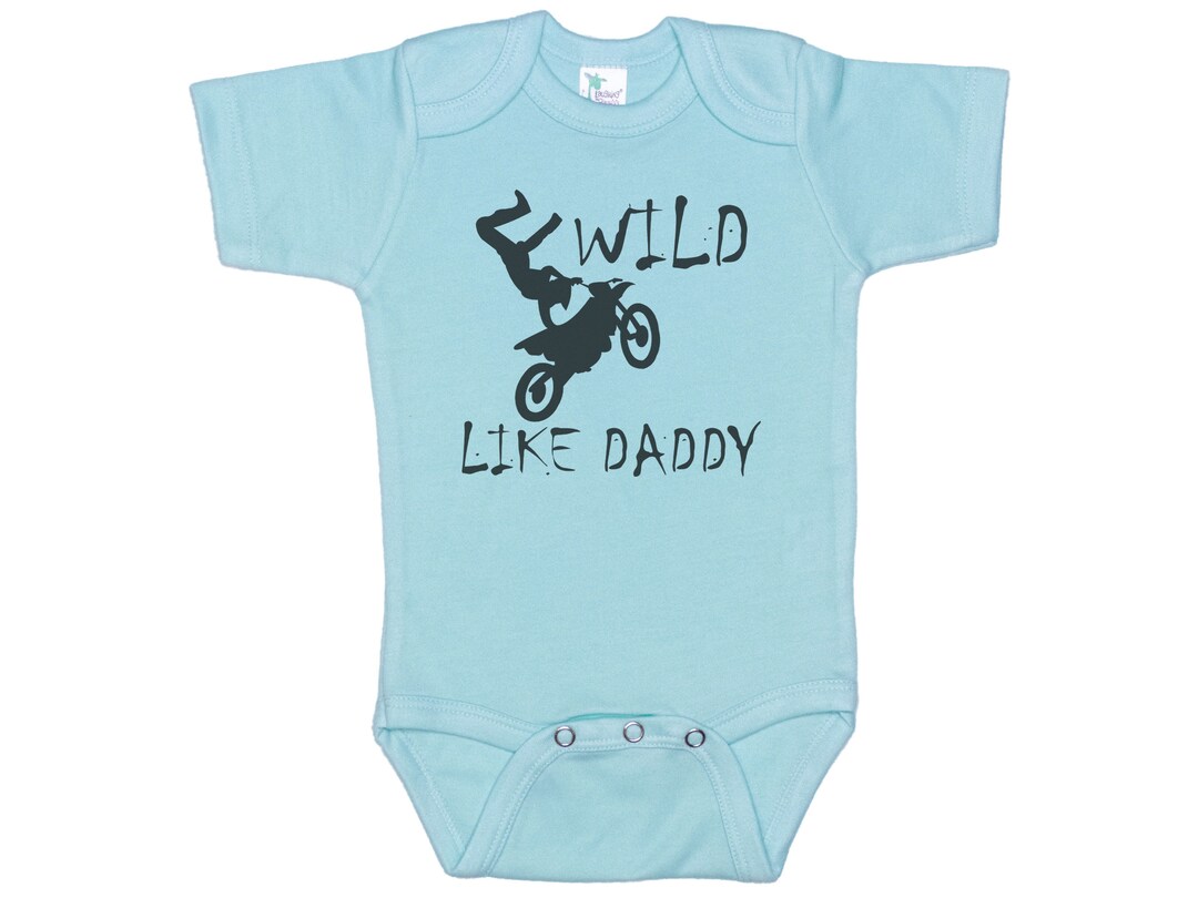 Motocross Onesie®, Wild Like Daddy, Dirt Bike Onesie®, Dirt Bike Bodysuit, Baby Announcement ...