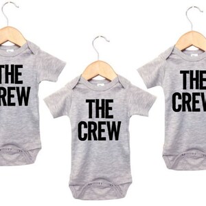 Triplets Onesie®, Matching Triplets Outfit, the Crew, Triplets Bodysuit ...