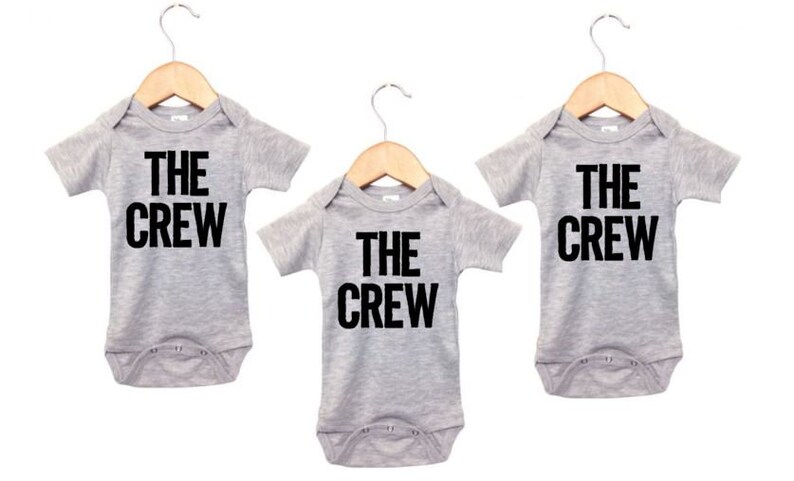 Triplets Onesie Matching Triplets Outfit the Crew Triplets | Etsy