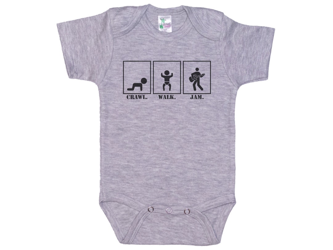 Guitar Onesie®, Crawl Walk Jam, Guitar Bodysuit, Baby Announcement ...