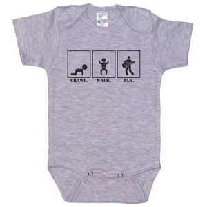 Guitar Onesie®, Crawl Walk Jam, Guitar Bodysuit, Baby Announcement ...
