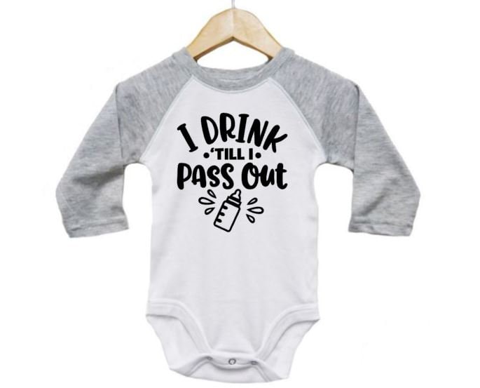 I Drink Till I Pass Out Baby Onesie Baby Shower Gift Gift | Etsy
