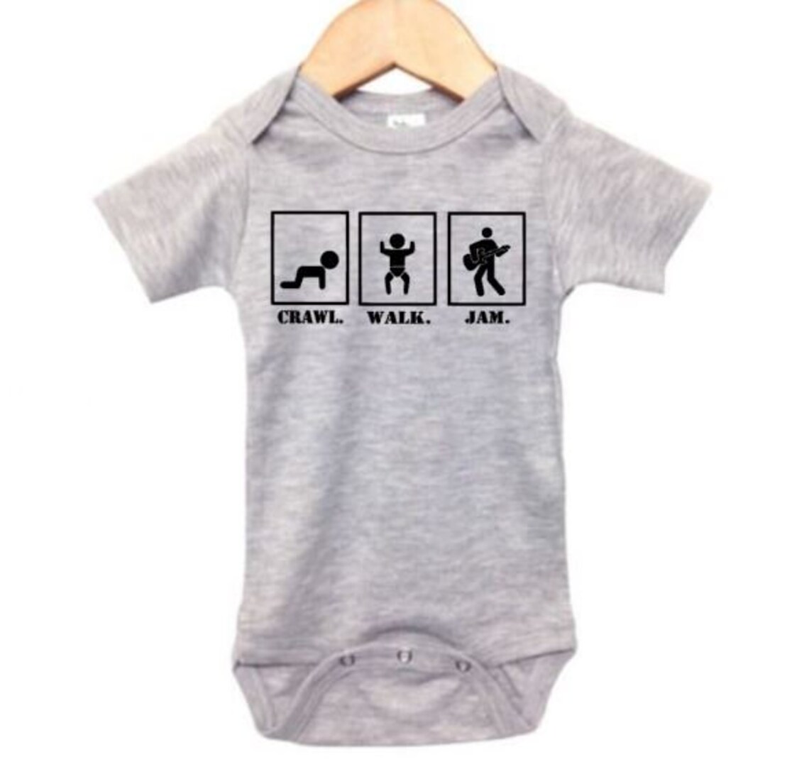 Guitar Onesie Crawl Walk Jam Guitar Bodysuit Baby | Etsy