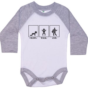 Guitar Onesie®, Crawl Walk Jam, Guitar Bodysuit, Baby Announcement ...