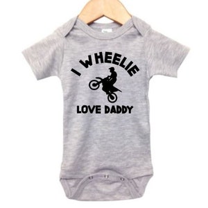 Motocross Onesie I Wheelie Love Daddy Dirt Bike Onesie Dirt | Etsy