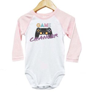 Gamer Onesie Game Changer Gaming Baby Announcement Video | Etsy
