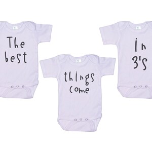 Triplets, Triplets Onesie®, the Best Things Come in 3's, Newborn ...