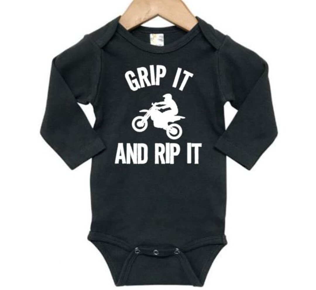 Motocross Onesie Grip It and Rip It Dirt Bike Baby Onesie - Etsy