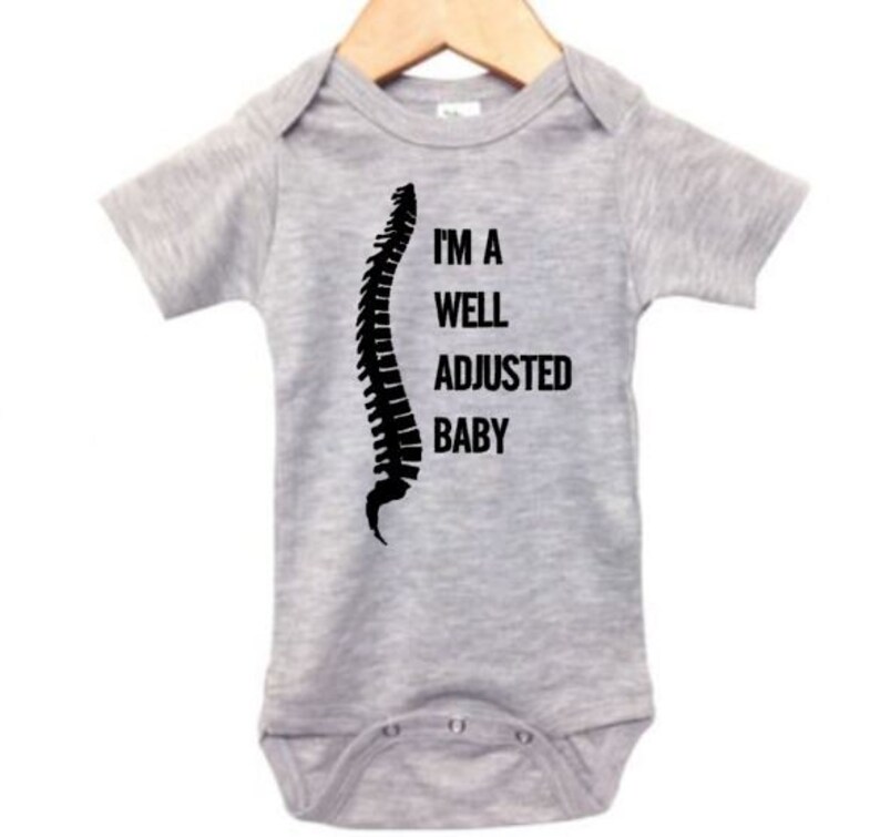 Chiropractor Onesie I'm A Well Adjusted Baby - Etsy