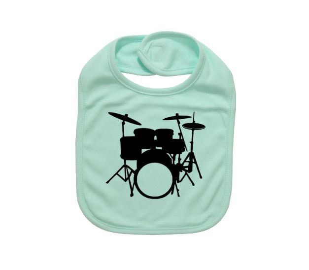 Cute Baby Bib, Drum Set, Baby Drummer, Baby Shower, Gift for Baby ...