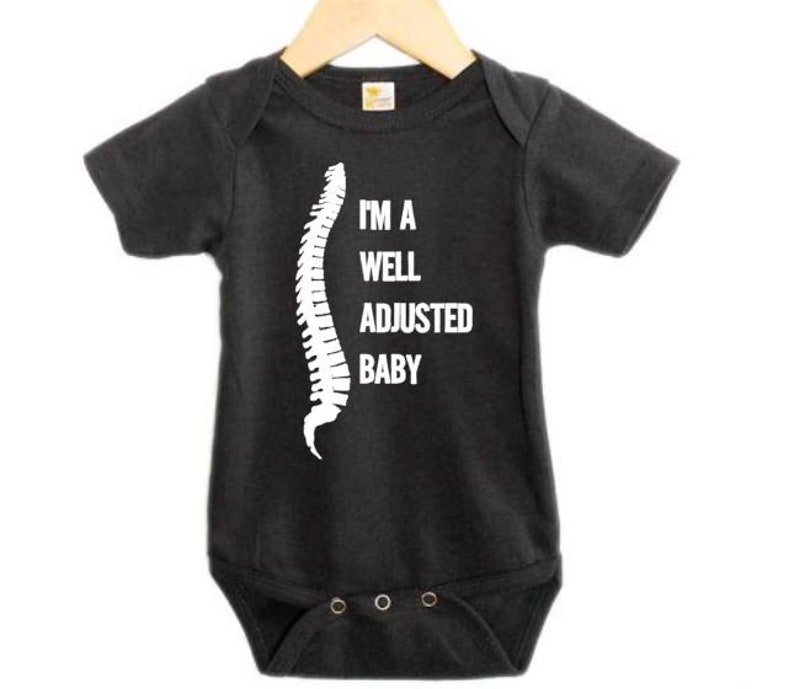 Chiropractor Onesie I'm A Well Adjusted Baby - Etsy