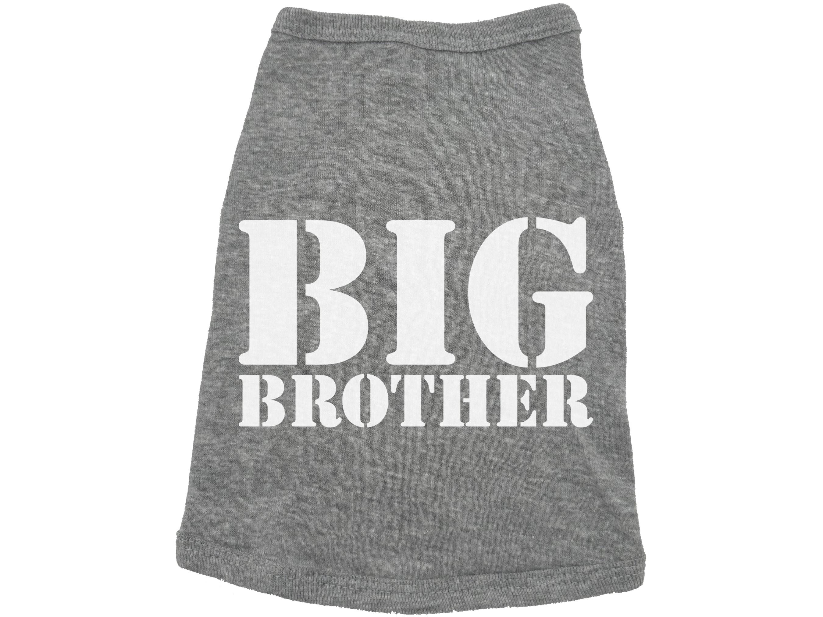 Big Brother Dog Shirt, Big Brother Puppy T, Big Brother Stencil Font ...