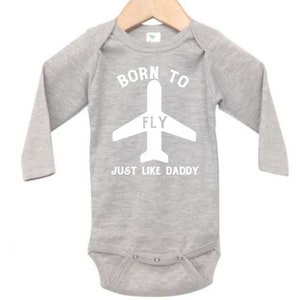 Airplane Onesie Born to Fly Like Daddy Pilot Onesie Pilot | Etsy