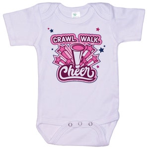 Cheerleading Baby Onesie® / Crawl Walk Cheer / Cheerleader Bodysuit ...