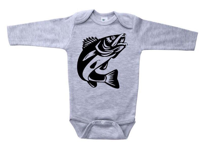 Fishing Onesie Walleye Walleye Baby Outfit Fishing Baby - Etsy