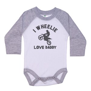 Motocross Onesie®, I Wheelie Love Daddy, Dirt Bike Onesie®, Dirt Bike Bodysuit, Baby ...