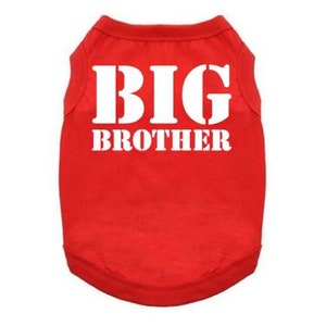 Big Brother Dog Shirt, Big Brother Puppy T, Big Brother Stencil Font ...