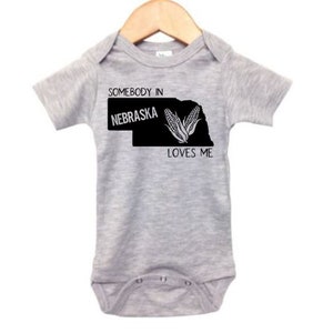 Somebody in Nebraska Loves Me Nebraska Onesie Baby Nebraska - Etsy