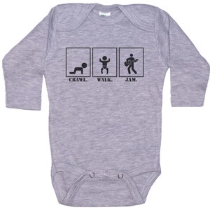 Guitar Onesie®, Crawl Walk Jam, Guitar Bodysuit, Baby Announcement ...