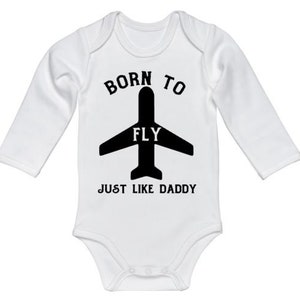 Airplane Onesie Born to Fly Like Daddy Pilot Onesie Pilot | Etsy