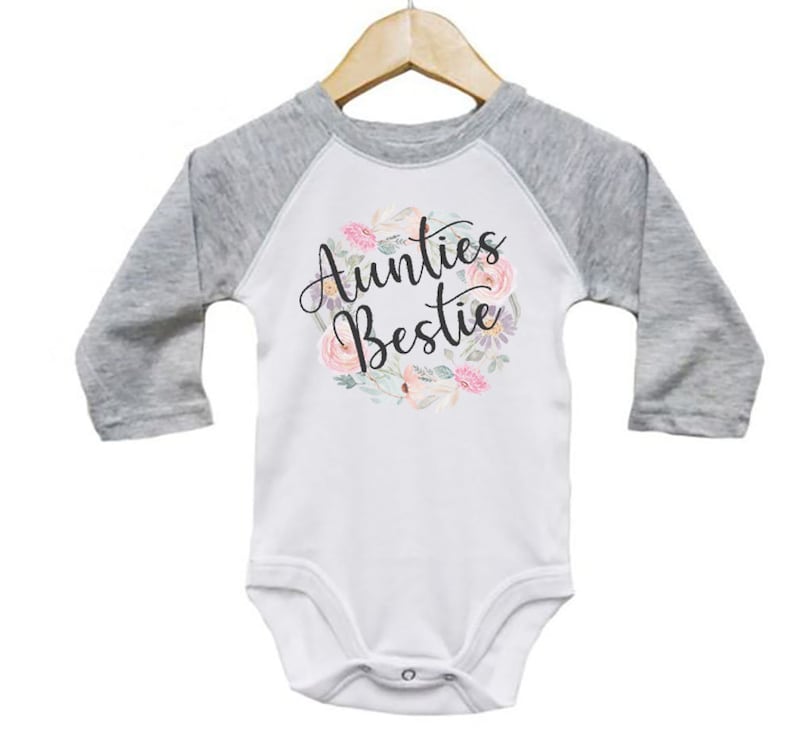 Aunties Bestie Aunt Onesie Baby Aunt Outfit Aunt Baby | Etsy