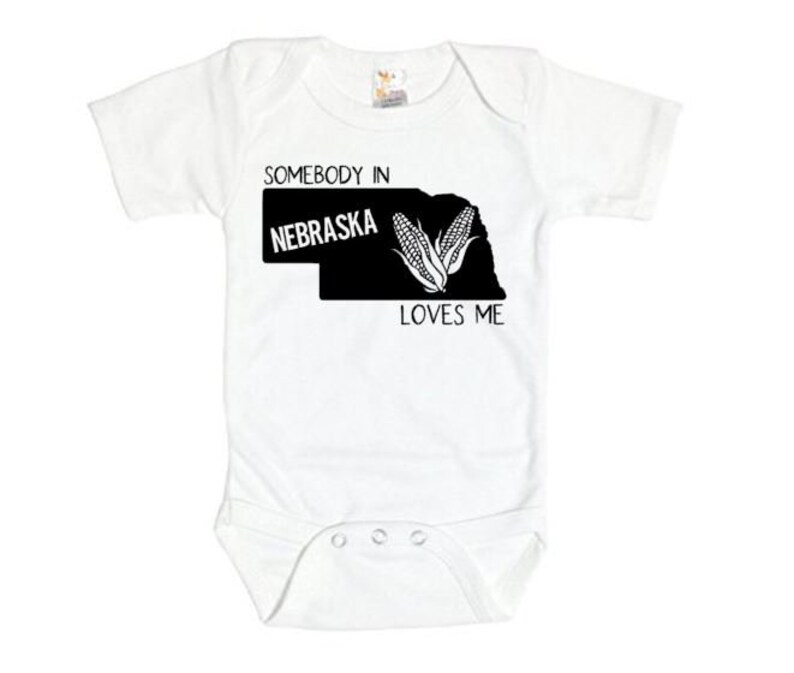 Somebody in Nebraska Loves Me Nebraska Onesie Baby Nebraska - Etsy