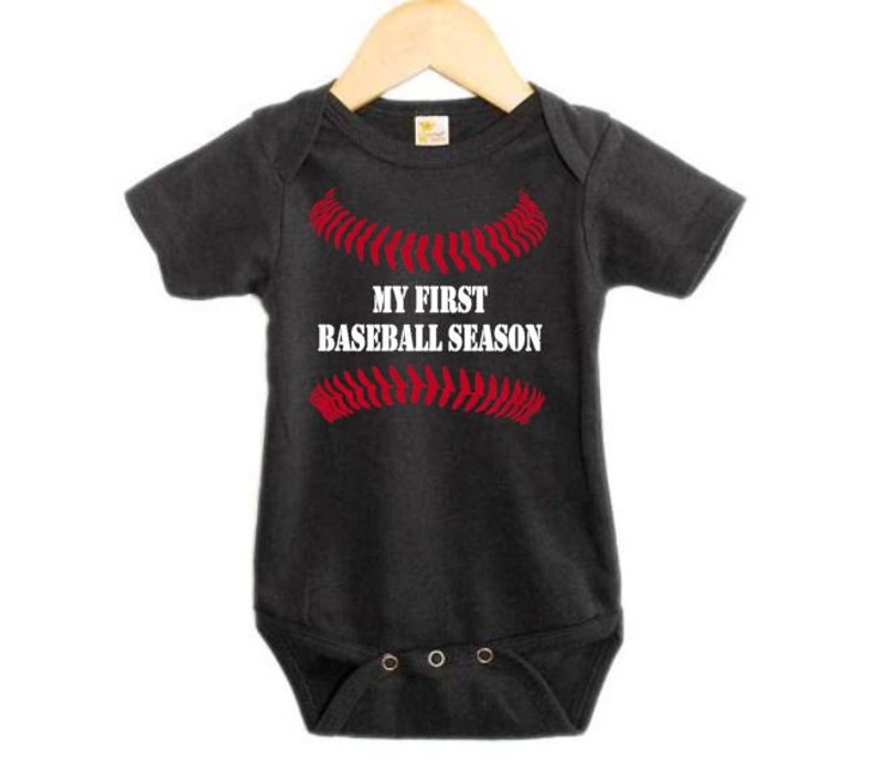 My First Baseball Season Baby Baseball Onesie Baseball - Etsy