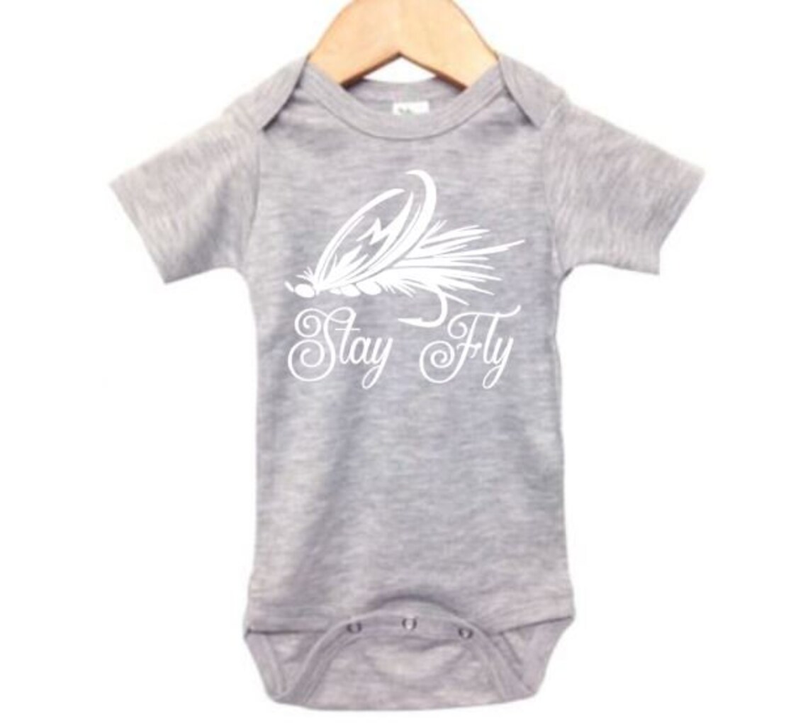 Fly Fishing Onesie Stay Fly Fishing Bodysuit Fishing | Etsy