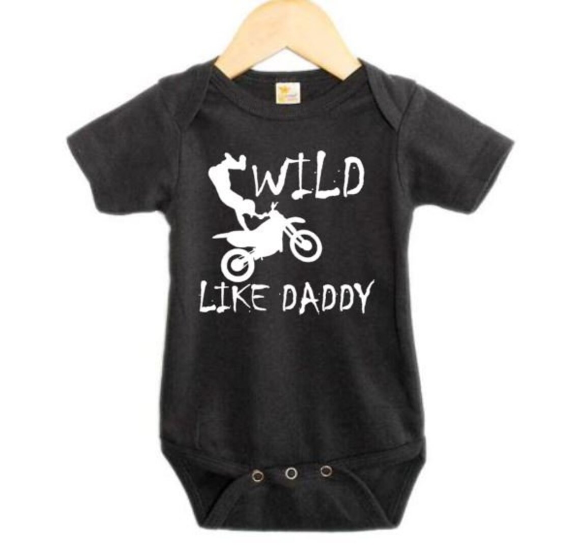 Motocross Onesie Wild Like Daddy Dirt Bike Onesie Dirt Bike - Etsy