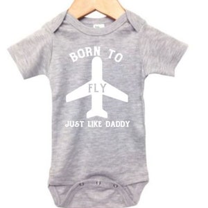 Airplane Onesie Born to Fly Like Daddy Pilot Onesie Pilot | Etsy