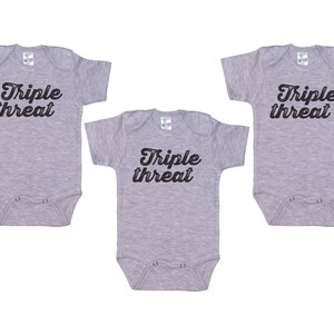 Triple Threat, Triplets Onesie®, Triplets Bodysuit, Triple Threat ...