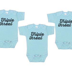 Triple Threat, Triplets Onesie®, Triplets Bodysuit, Triple Threat ...