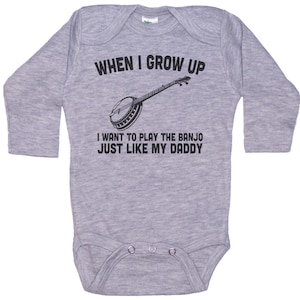 Banjo Baby Onesie®, When I Grow Up, Banjo Like Daddy, Music Newborn ...