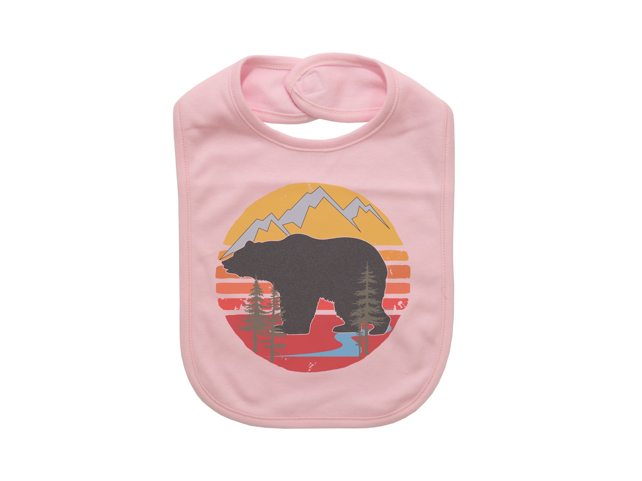 Baby Bib, Bear Sun, Baby Bear Bib, Mountain Baby Bib, Gift for Baby ...