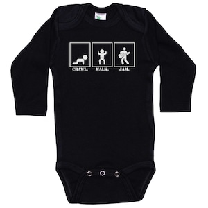 Guitar Onesie®, Crawl Walk Jam, Guitar Bodysuit, Baby Announcement ...