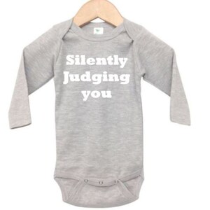 Funny Baby Outfit Silently Judging You Baby Shower Gift | Etsy