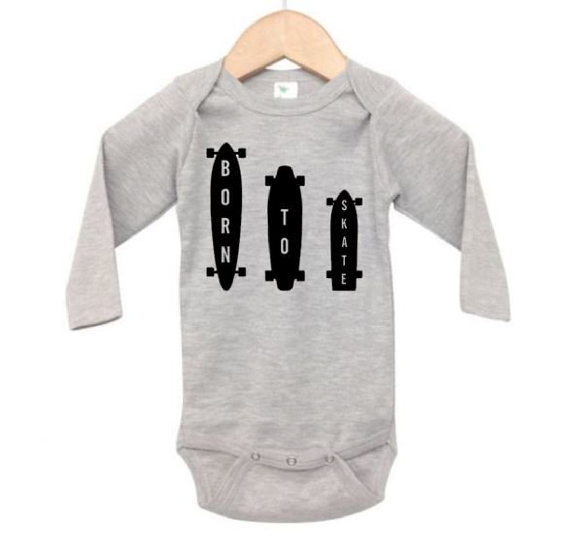 Born to Skate Skateboarding Onesie Skateboard Bodysuit Baby | Etsy