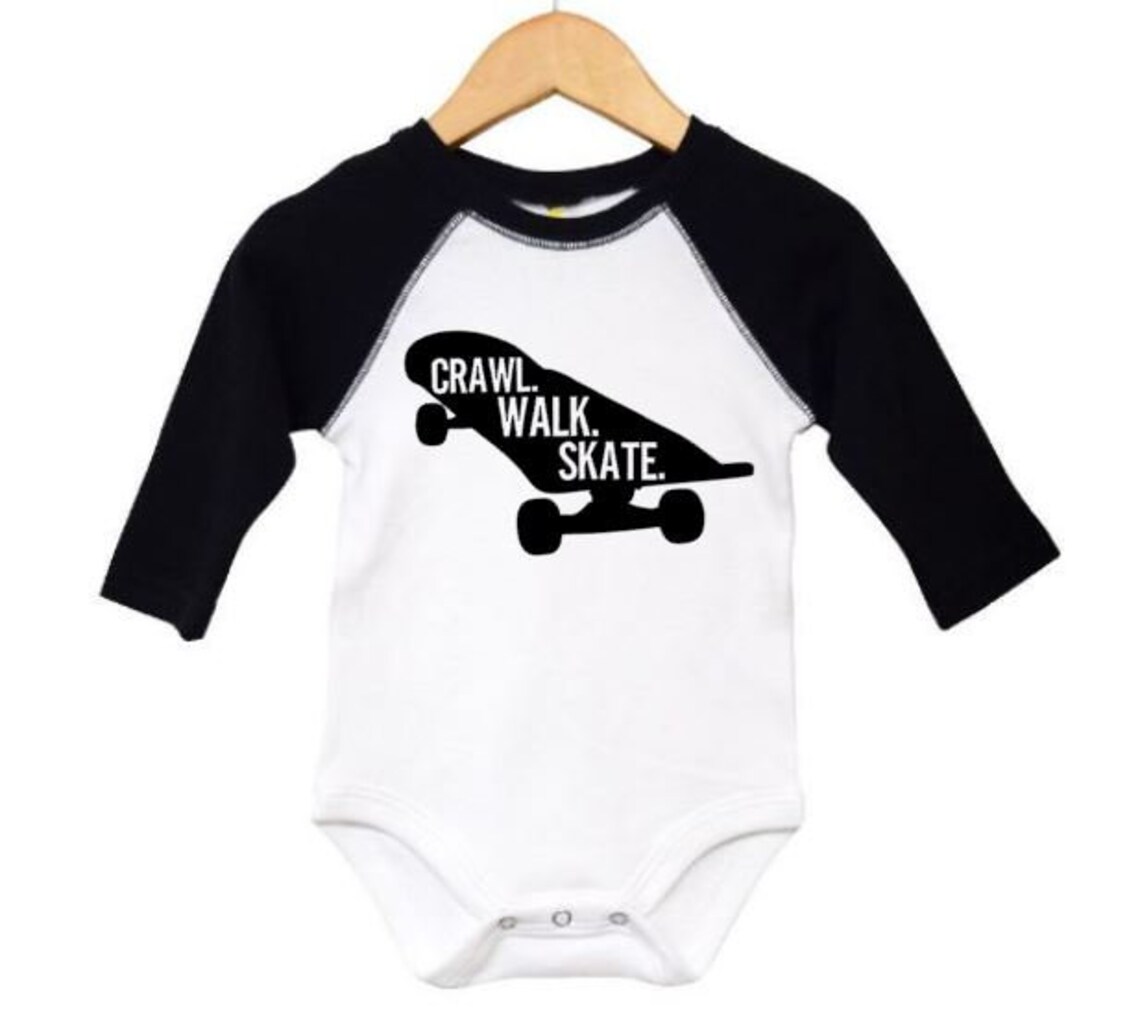 Skateboard Onesie Crawl Walk Skate Baby Skateboard Outfit - Etsy
