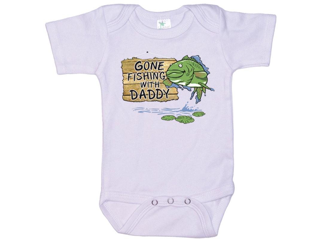 Baby Fishing Onesie Gone Fishing With Daddy Super Soft - Etsy