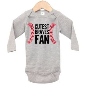 Braves Onesie Cutest Braves Fan Baseball Onesie Atlanta - Etsy