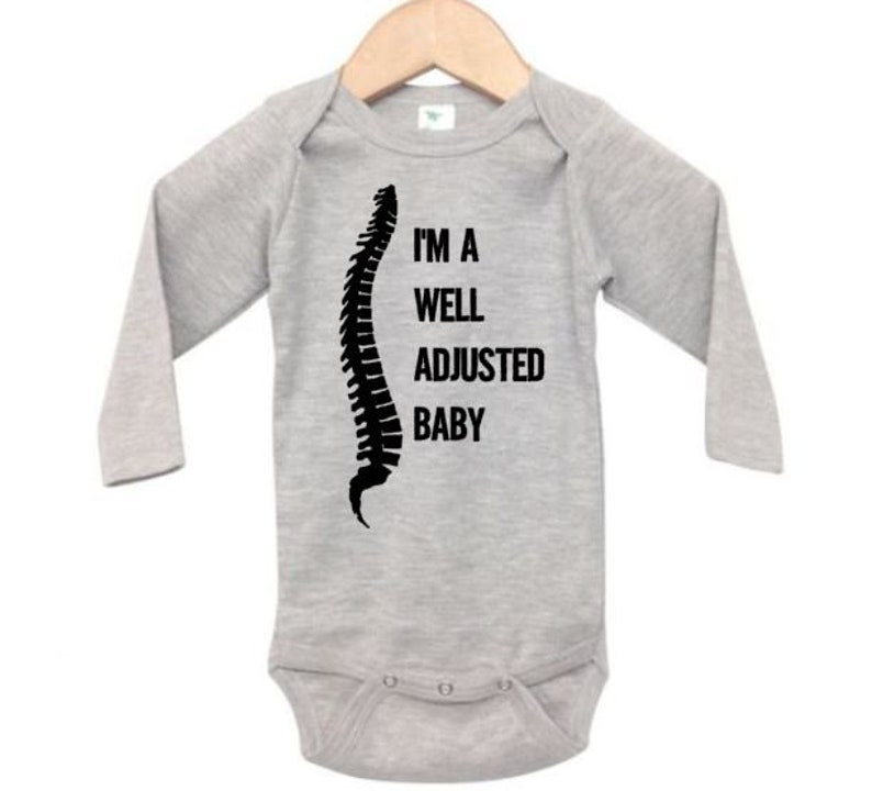 Chiropractor Onesie I'm A Well Adjusted Baby - Etsy