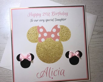 Minnie Mouse Card | Etsy